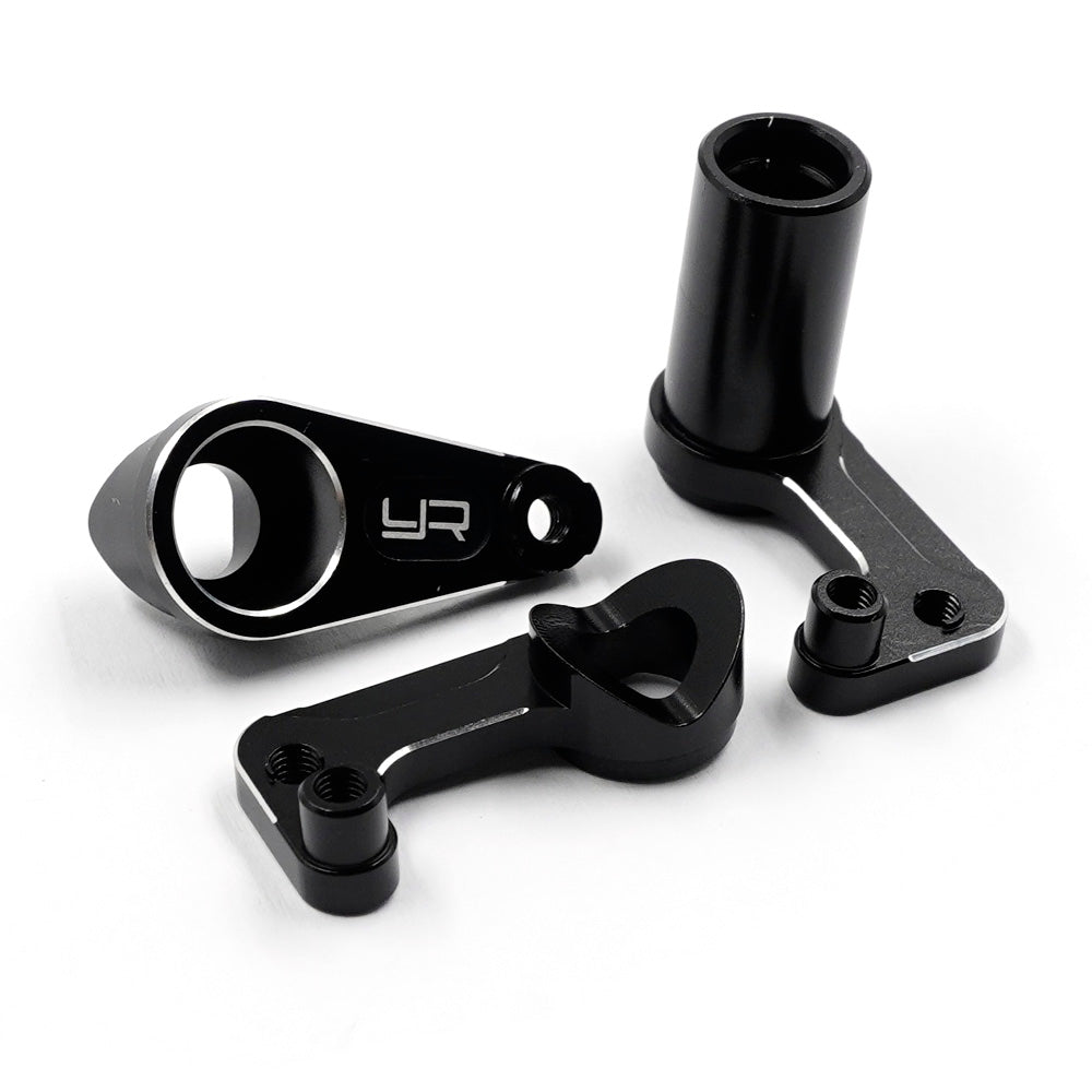 Yeah Racing Steering Rack in alluminio nero - Kyosho Ultima 1/10