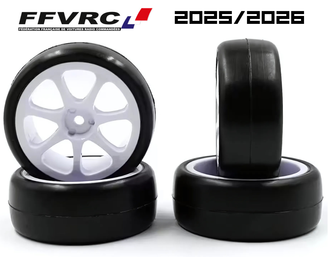 Rush Tires + Rims 7 Spokes 1/10 Outdoor 36X VR3 FFVRC 2025 RU-0869a-FF